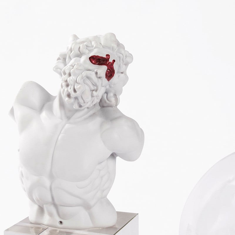 Contemporary Greek Bust Figure Sculpture with Transparent Ball ...