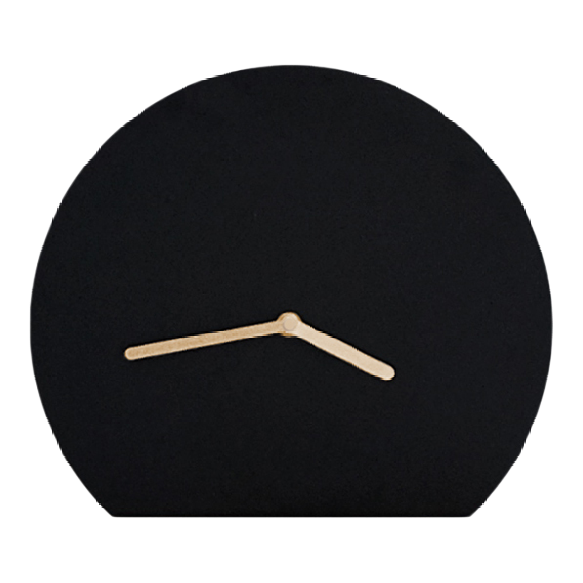 Black & Gold Minimalist Metal Table Clock – Numberless Design ...