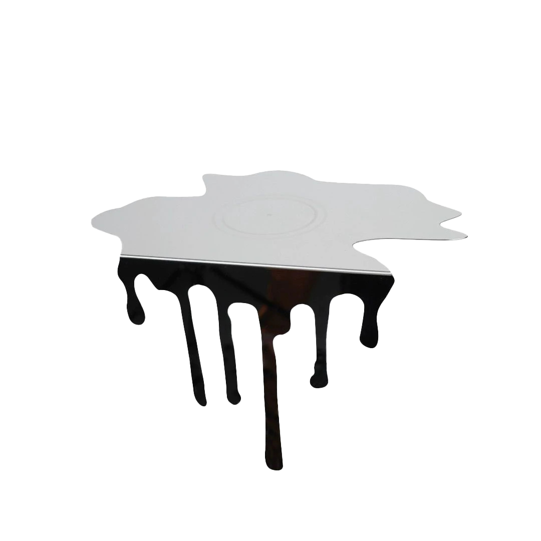 Modern Drip-Effect Metal Table Mat – Abstract Liquid Design for Unique ...